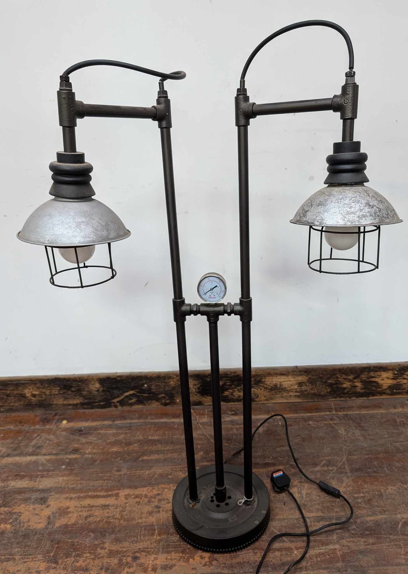 Industrial Style Metal Twin Bulb Lamp – Browsers Emporium