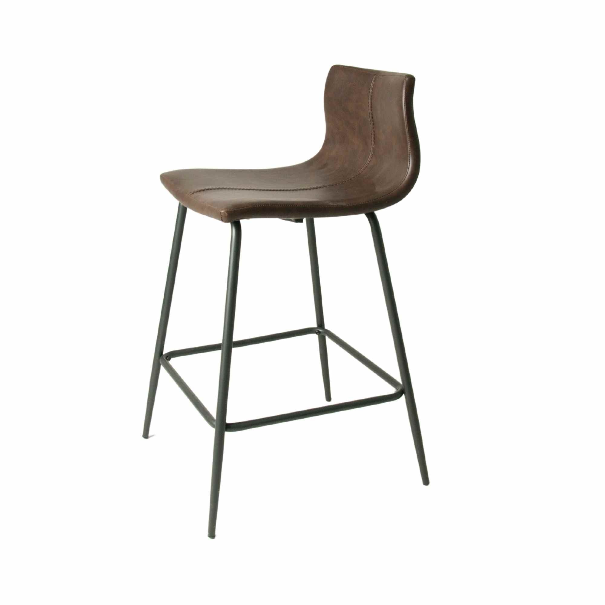 Pair of chestnut brown Barracuda Counter stools – Browsers Emporium