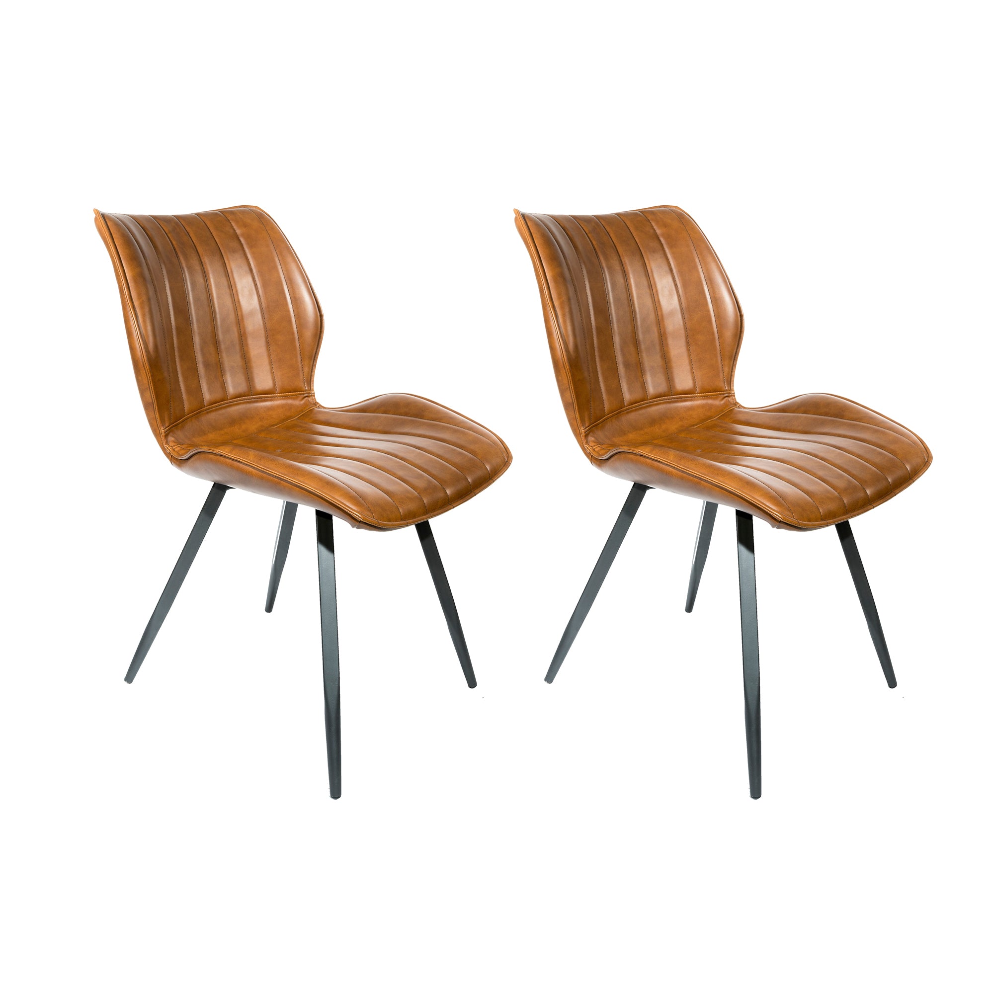 2 Alpha Tan Dining Chairs – Browsers Emporium